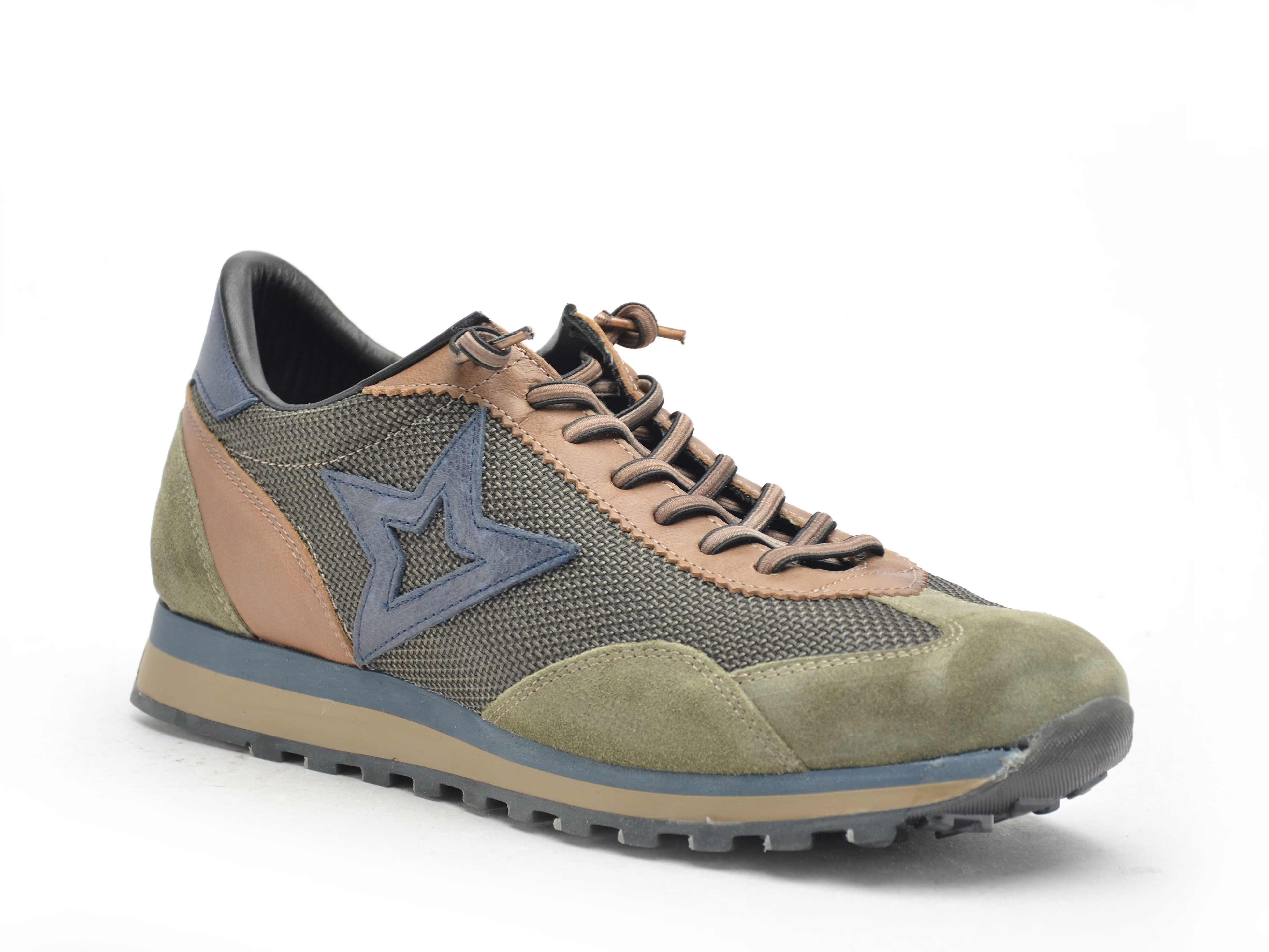 C1259 Kaki - Baskets Basses Homme - Cetti